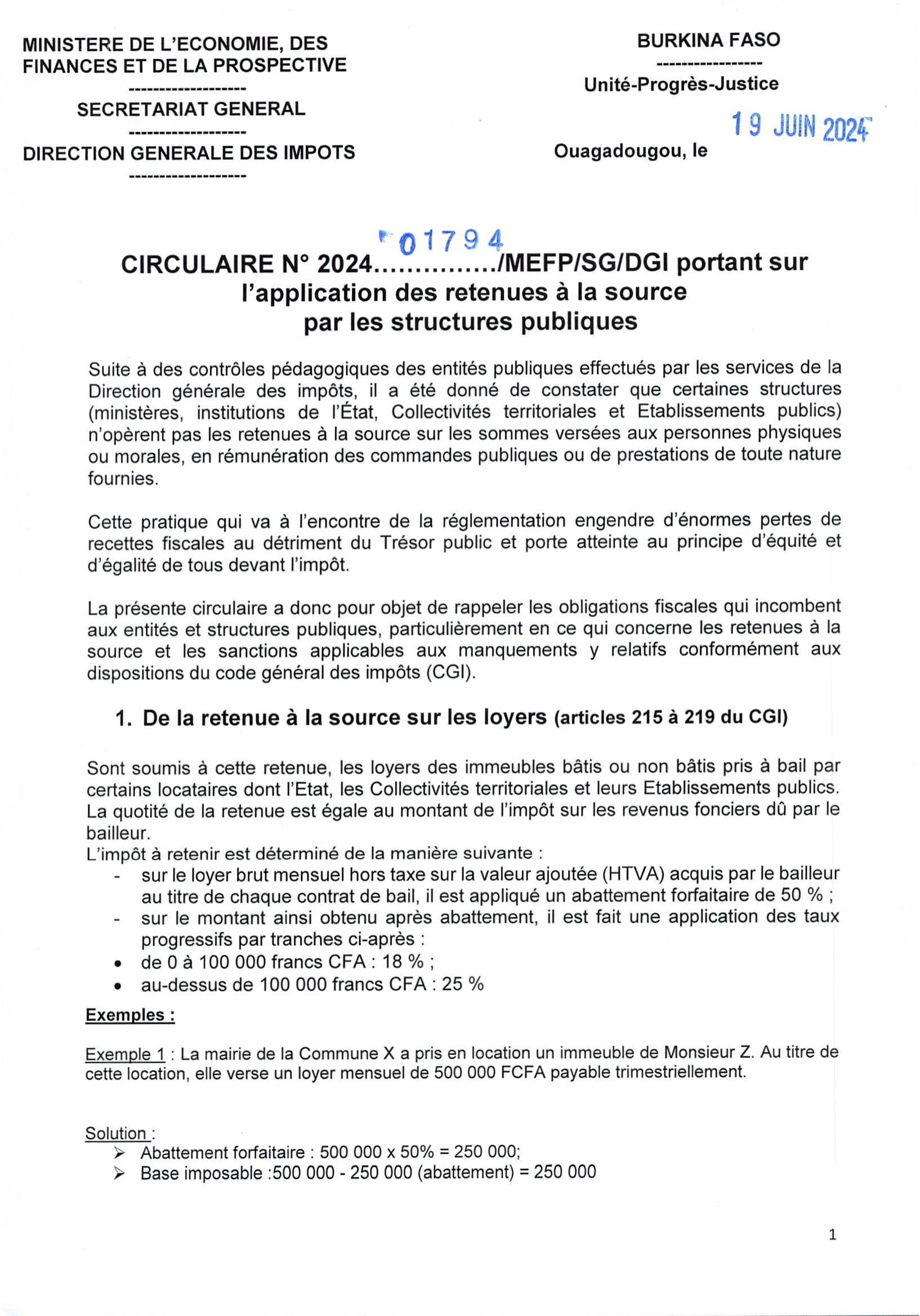 Burkina : Le ministère de l’Economie rappelle aux structures publiques l’obligation de la ...