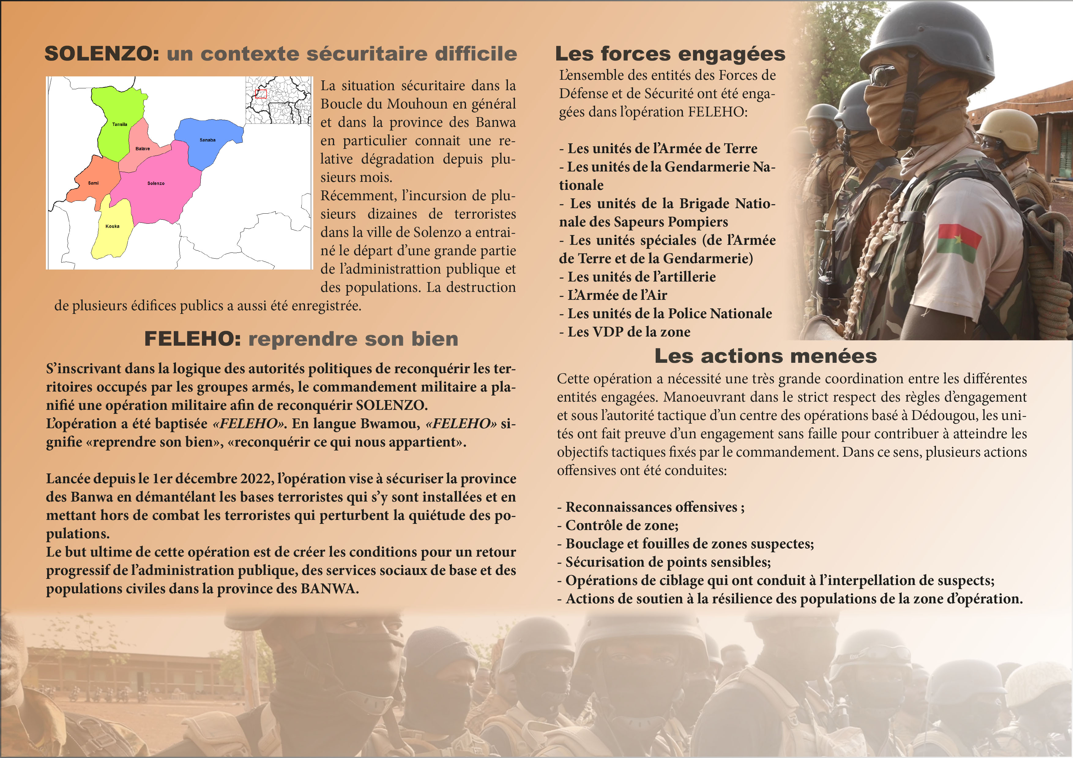 Reconquête du territoire national : La ville de Solenzo reprise aux ...