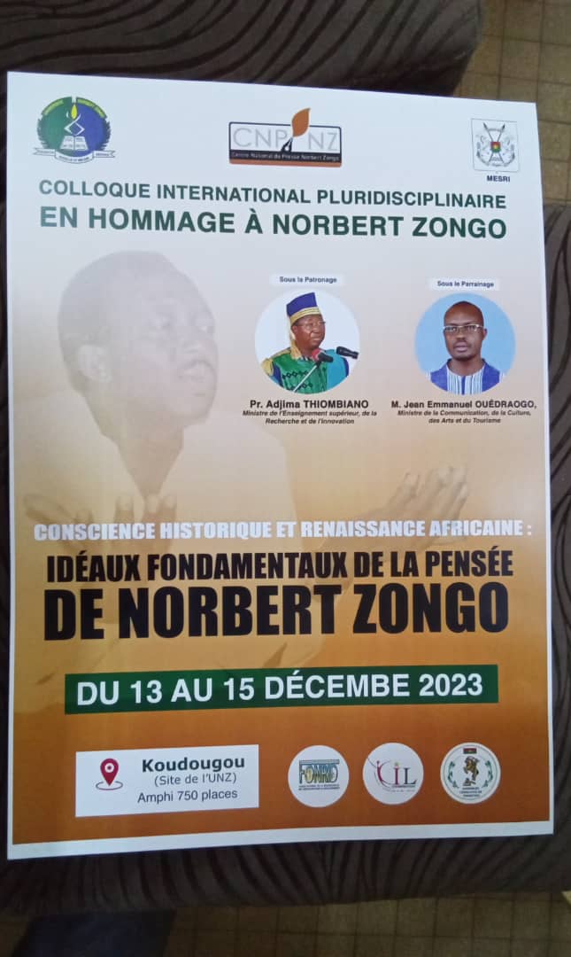 Burkina : Un colloque en hommage à Norbert Zongo se tiendra du 13 au 15 ...