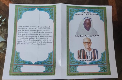 IN MEMORIA Adja IDANI Awa née OUOBA et Mamadou IDANI - leFaso.net