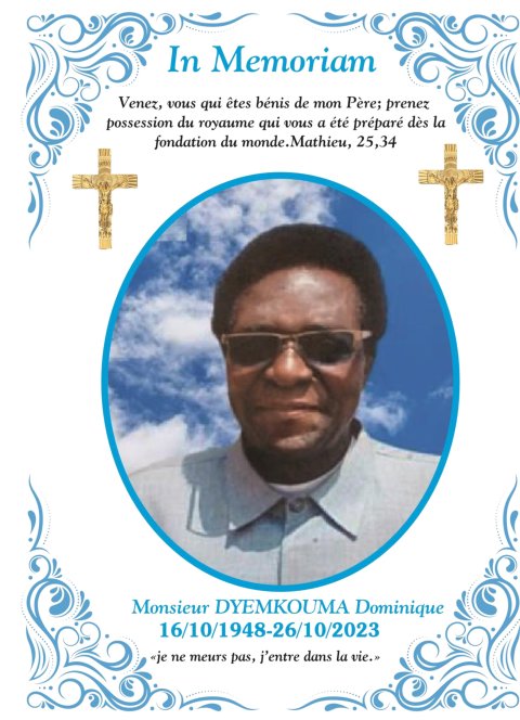 Décès de DYEMKOUMA Dominique : Remerciements et faire part - leFaso.net