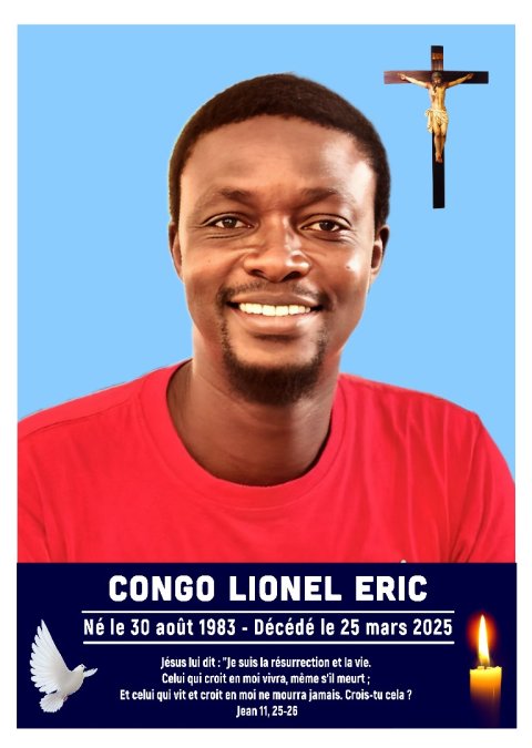 Décès de CONGO Lionel Eric : Faire part - leFaso.net