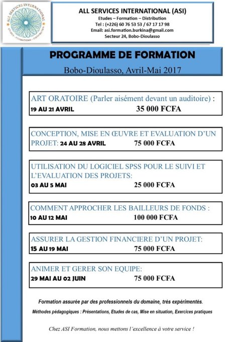 Inscrivez-vous à nos programmes de formation - leFaso.net
