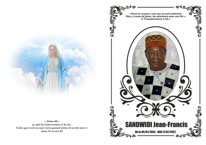Deces de SANDWIDI Jean-Francis : Remerciements - leFaso.net